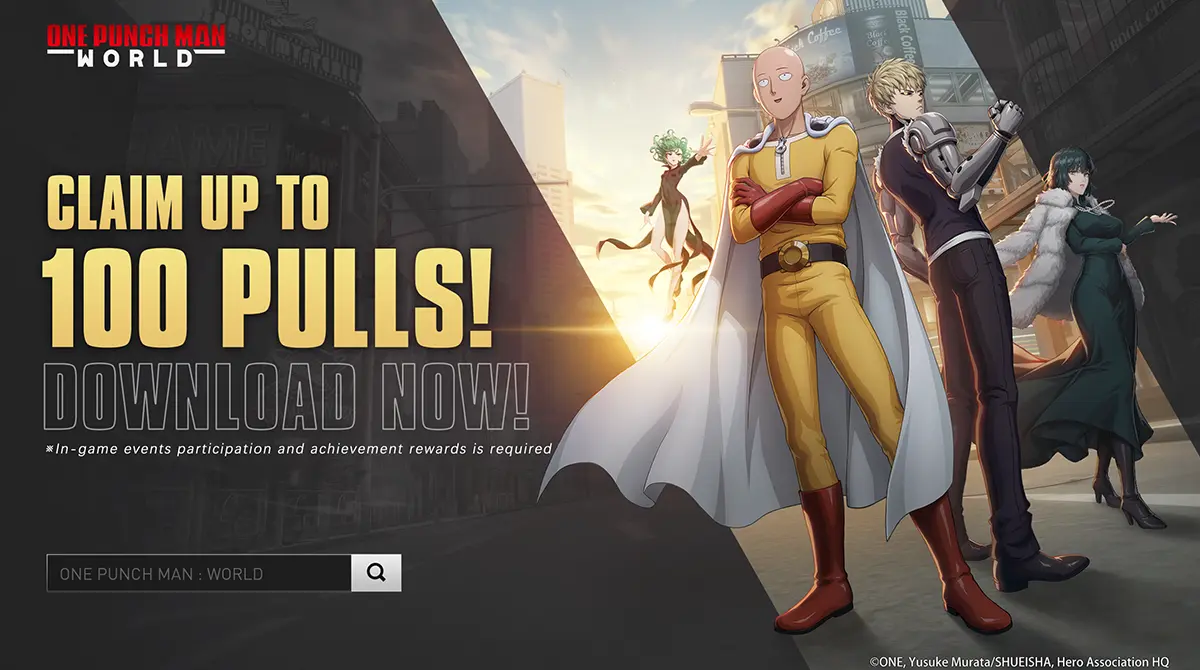 New Action Game "One Punch Man: World" is Now Available